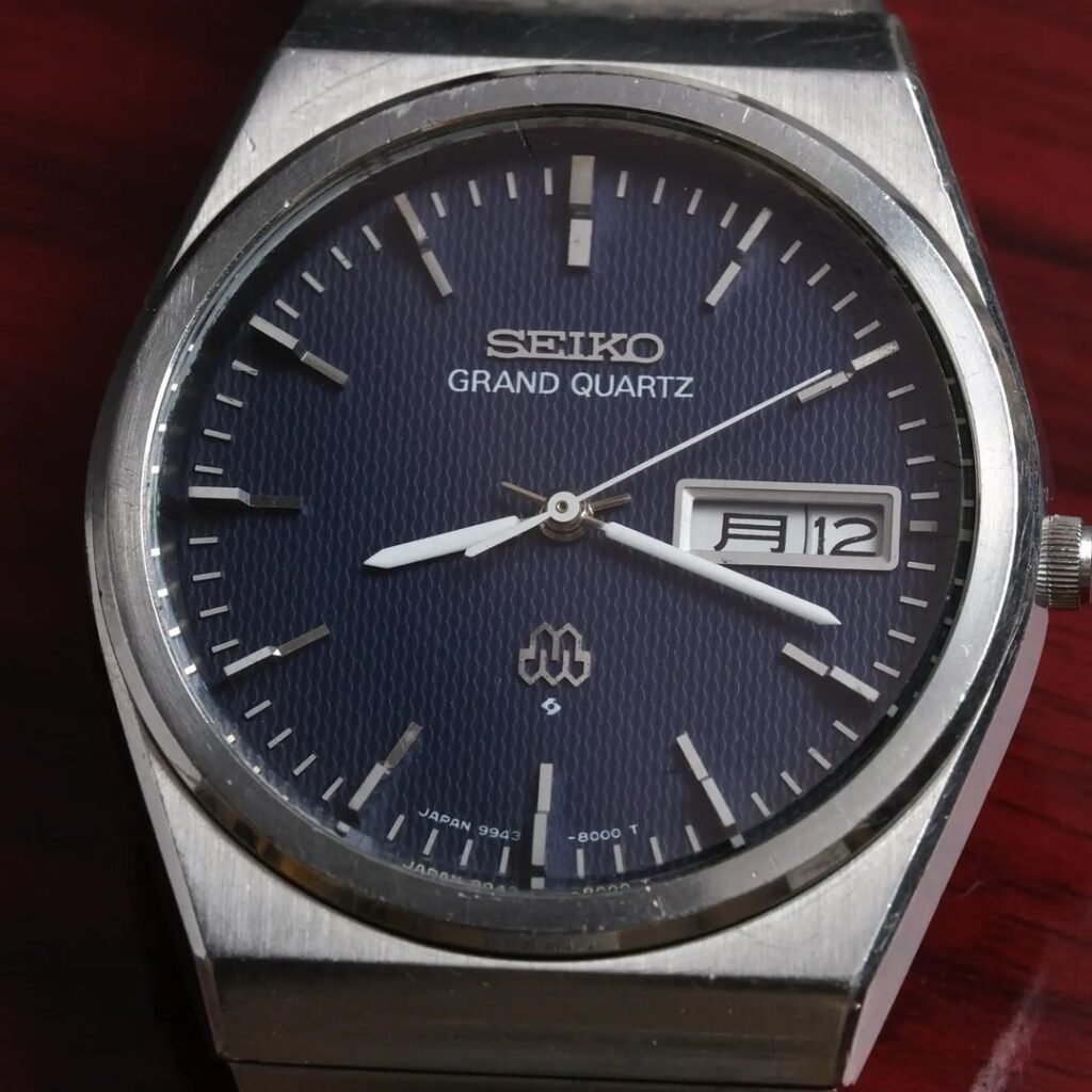 Grand Quartz 9943 - 800A Blue dial from March 1978 - Seiko Vintage