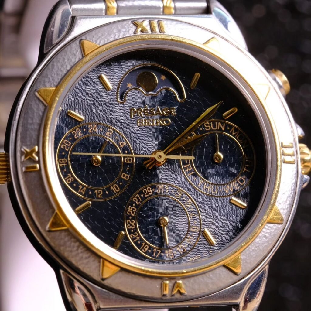 Seko Presage 7F39 - 6070 moon phase from June 1992 - Seiko Vintage