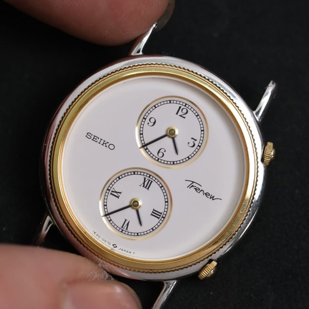 Seiko Dual time 1E20 - 0160 Trenew from August 1984 - Seiko Vintage